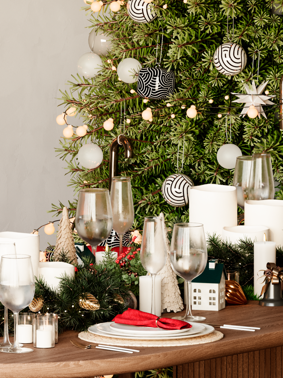 Новогодняя открытка - Работа из галереи 3D Моделей