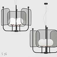 Masiero Papilio S 3 P Chandelier - Pendant light - 3D model