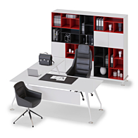 Office workspace LAS OXI (v3) - Office furniture - 3D model