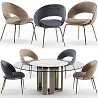 Tanya chair and Jason round table - Visionnaire - Table + Chair - 3D model