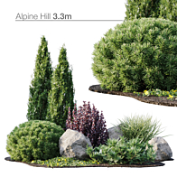 Альпийская горка 3,4м - Уличные - 3D модель