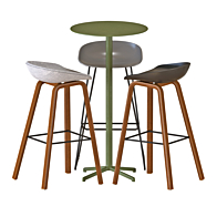 Hay - ACC 23 Set - Table + Chair - 3D model