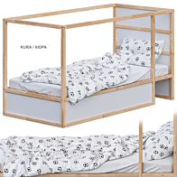 KURA КЮРА Двусторонняя кровать 2 IKEA - Кровати - 3D модель