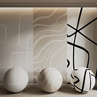 Neutral Children's Wallpaper Set - Стены, обои - 3D модель