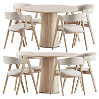 Evie Chair Palais Table Dining Set - Стол + стул - 3D модель