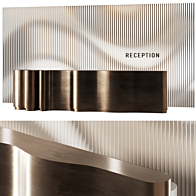 Reception desk natural rock 5 - Office furniture - 3D model