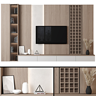Japandi TV Wall - TV Wall - 3D model