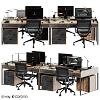 Mo Bridge desk set - Office furniture - 3D model