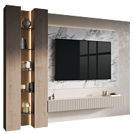 tv wall set 14 - TV Wall - 3D model
