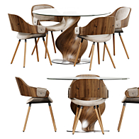 Kitchenette Wossner Salita - Table + Chair - 3D model