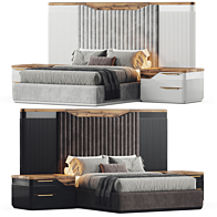 Forte Channeled Bed - Bed - 3D model
