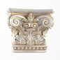 Small capital. Column capital - Decorative plaster - 3D model