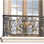 Classic facade window with French balcony. Classic Forged Fence. Frame ...