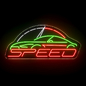 Speed Racing Car Neon Sign - Neon - 3D model