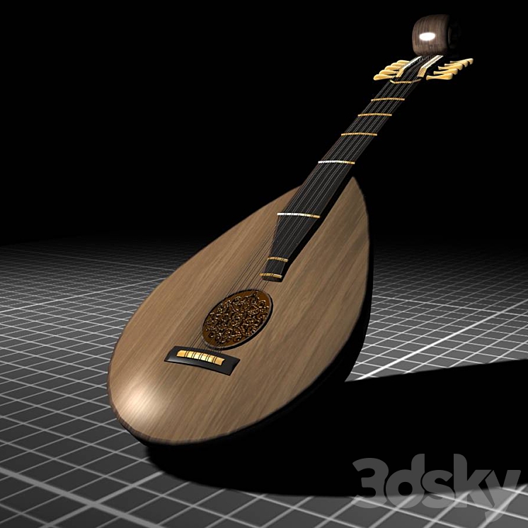 lute - Musical instrument - 3D model