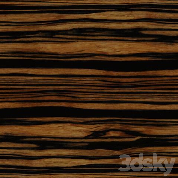 Zebrano - Wood - 3D model