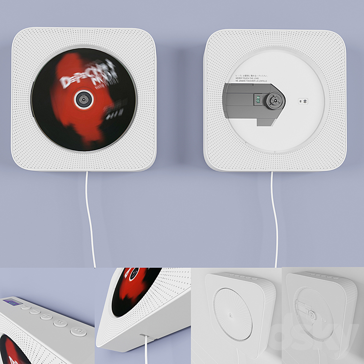 Muji wall-mounted CD player - Audio tech - 3D model
