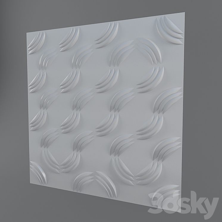 3d panel - Decorative plaster - 3D model