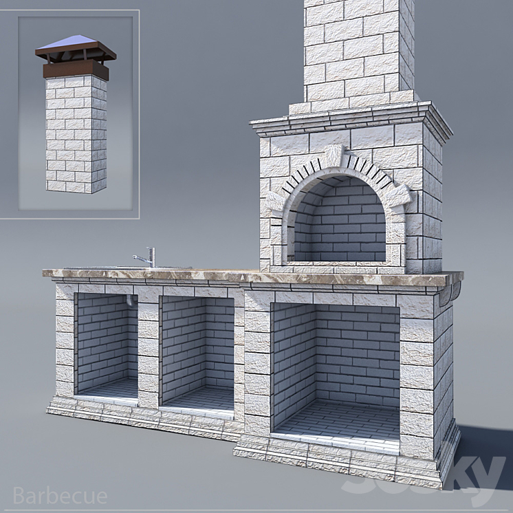 BBQ (barbecue) - Barbecue and grill - 3D model