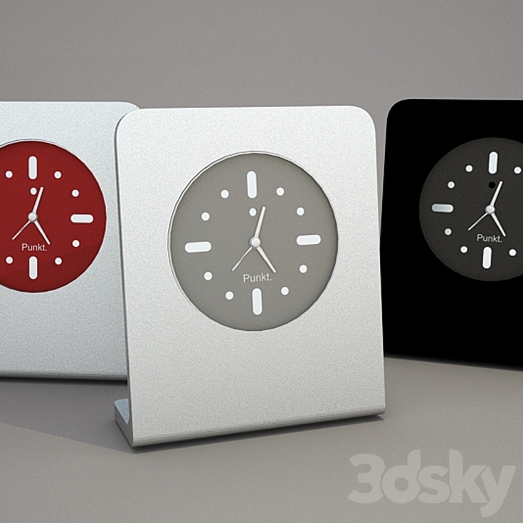 Table clock Punkt - Watches & Clocks - 3D model