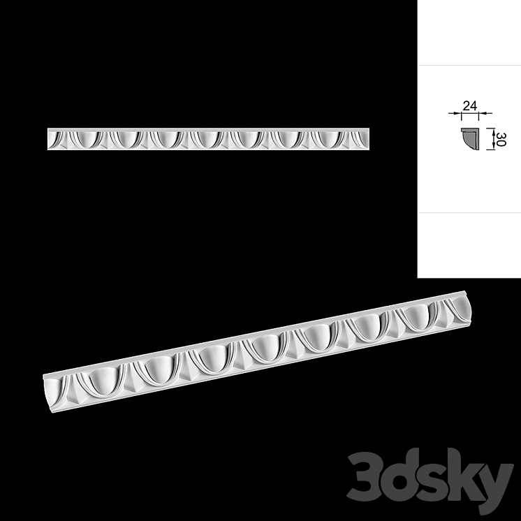 molding cutting of DP-32 - Decorative plaster - 3D model