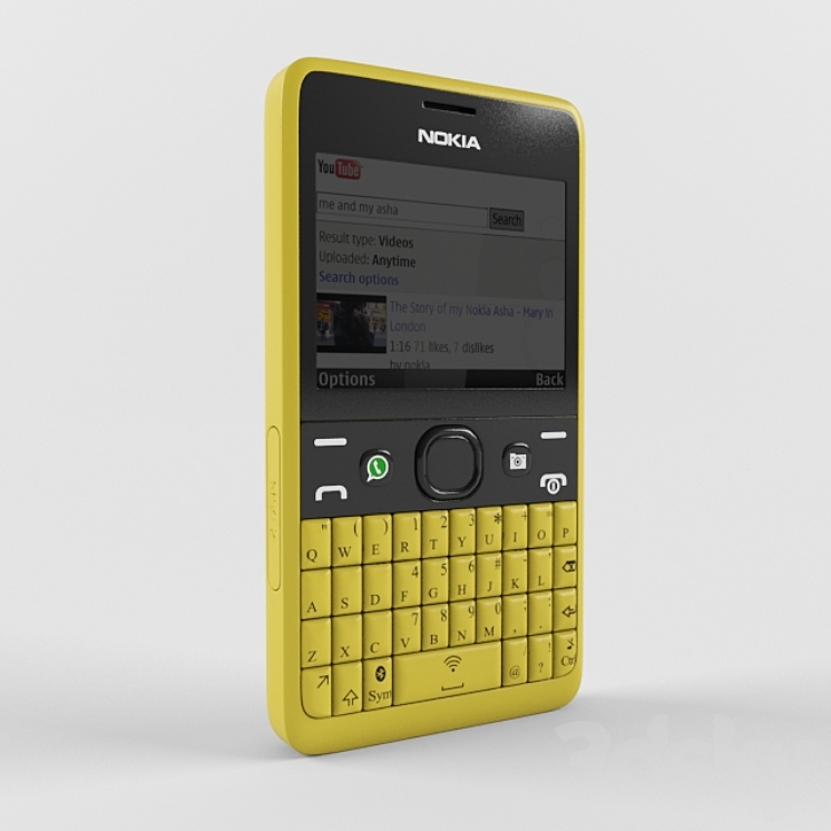 Nokia Asha 210 Black Back