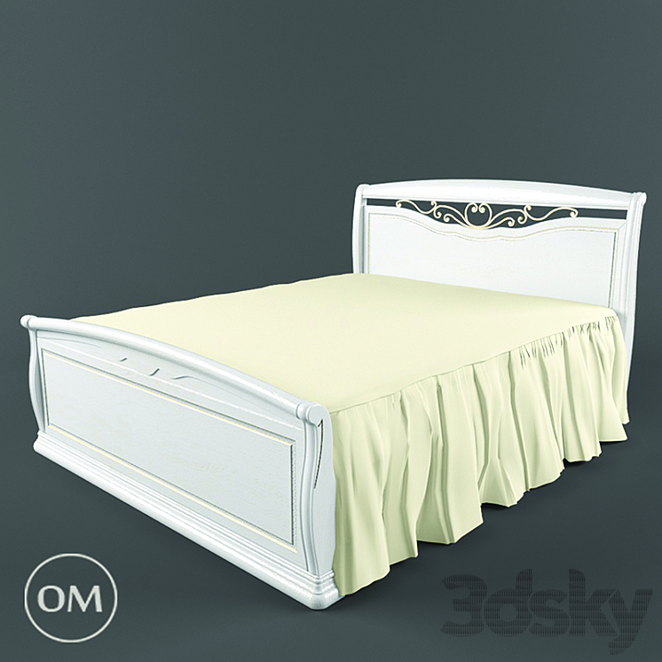 Luigi, white Miassmobili - Bed - 3D model