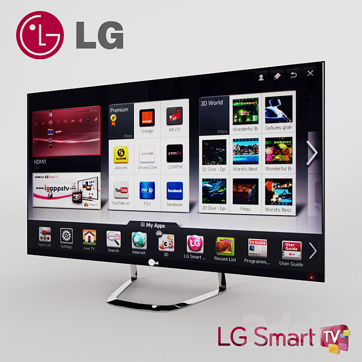 LG Smart TV - TV - 3D model