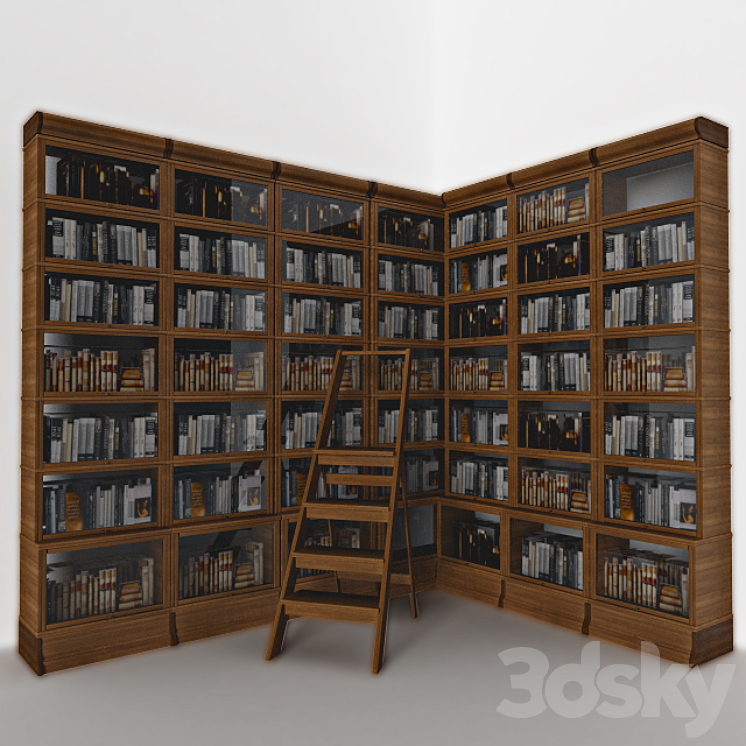Library - Wardrobe & Display cabinets - 3D model