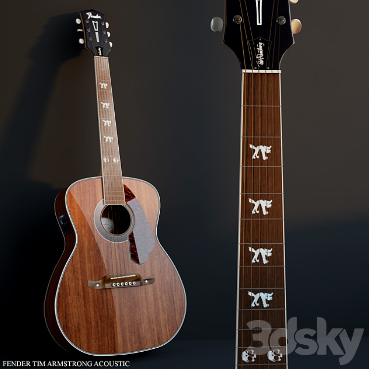 FENDER TIM ARMSTRONG ACOUSTIC - Musical instrument - 3D model
