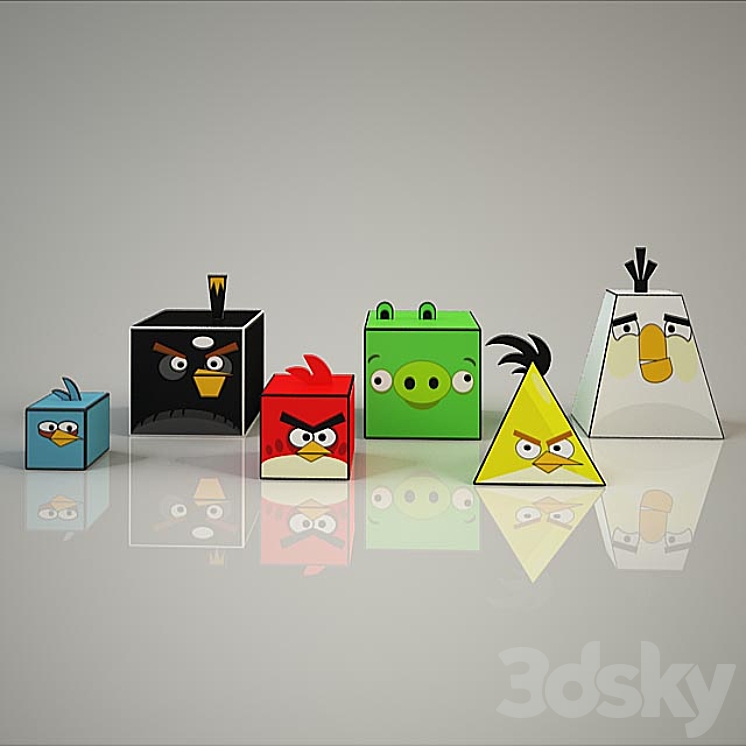 Cubeecraft - Angry Birds - Toy - 3D model