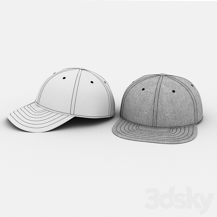 Caps - Clothes - 3D model