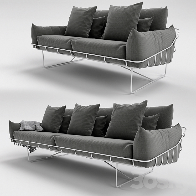 Wireframe Sofa - Sofa - 3D model