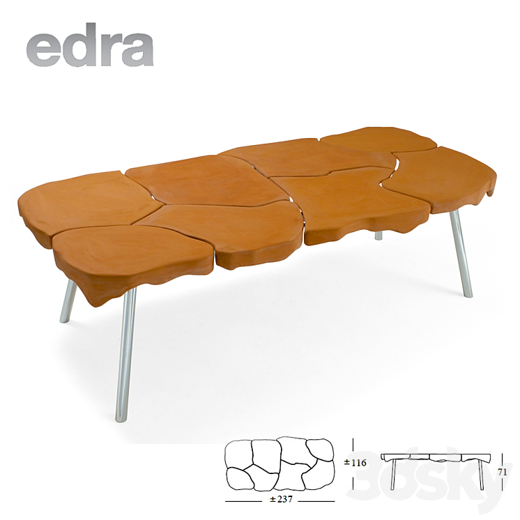 table Edra Cotto - Table - 3D model