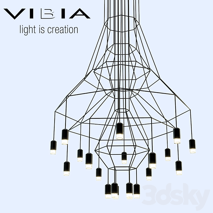 VIBIA / Wireflow - Pendant light - 3D model