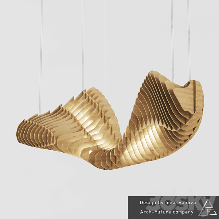 Parametric chandelier - Pendant light - 3D model