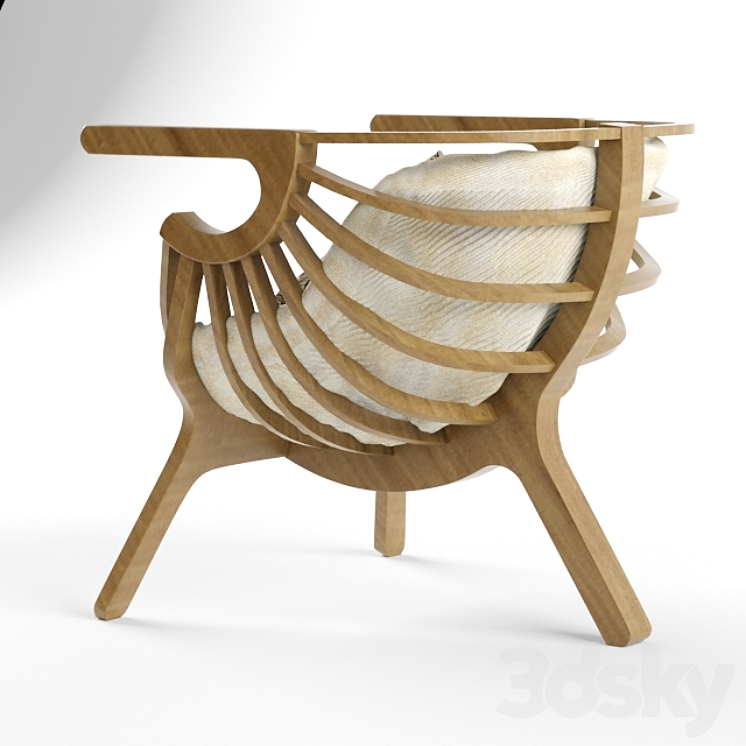 outdoor chair - Arm chair - 3D model
