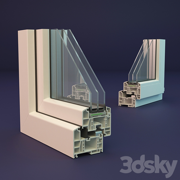 The window system REHAU GENEO - Windows - 3D model