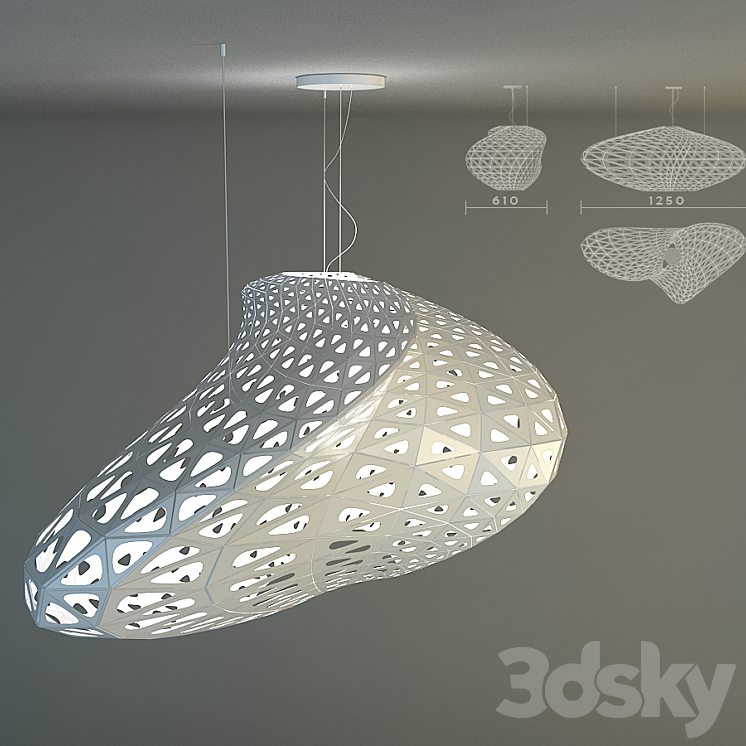 Hanging lamp parametric - Pendant light - 3D model