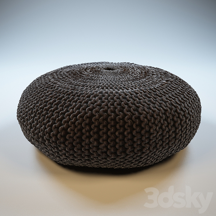 Poof knitted - Other soft seating - 3D model