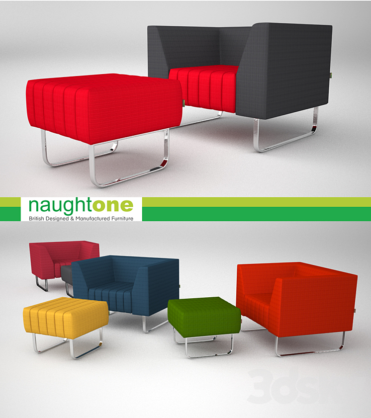 Naughtone Track Armchair - Arm chair - 3D model