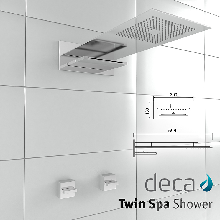 Deca - Twin Spa Shower - Faucet - 3D model