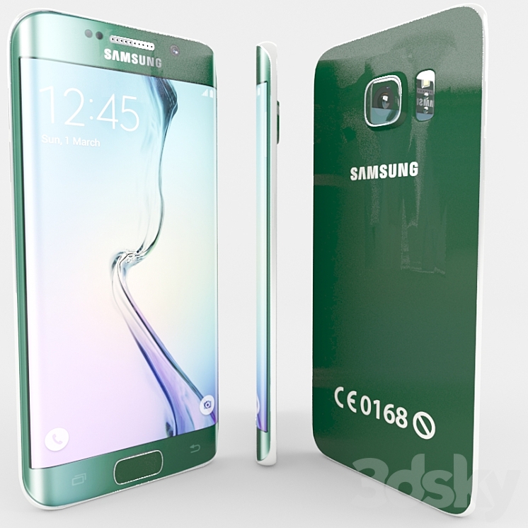 Samsung Galaxy S6edge green - Phones - 3D model