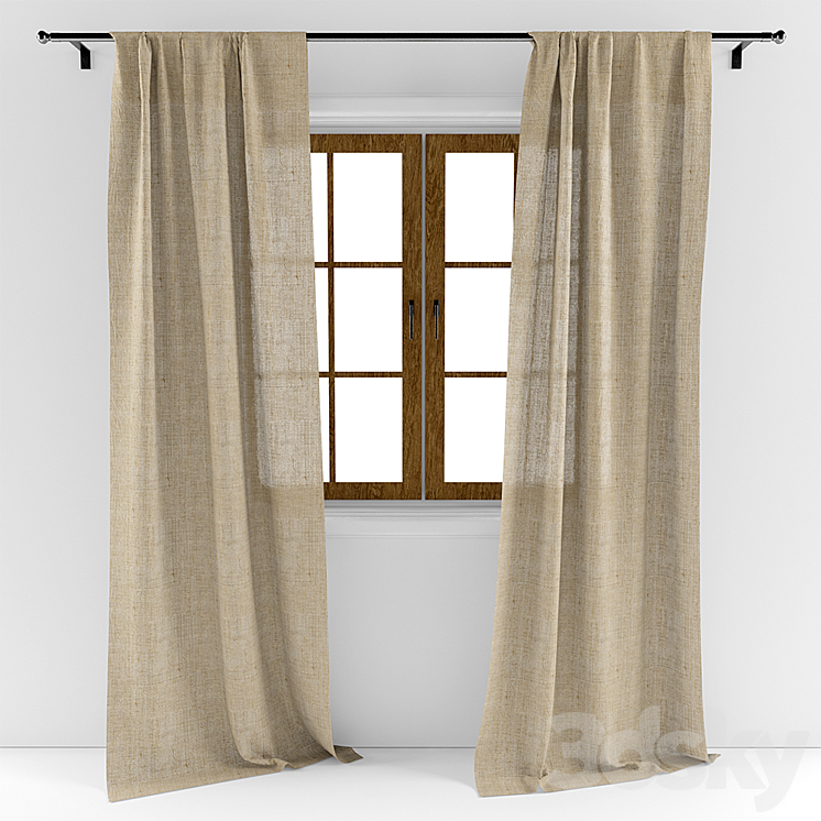 Curtains to the window - Curtain - 3D model