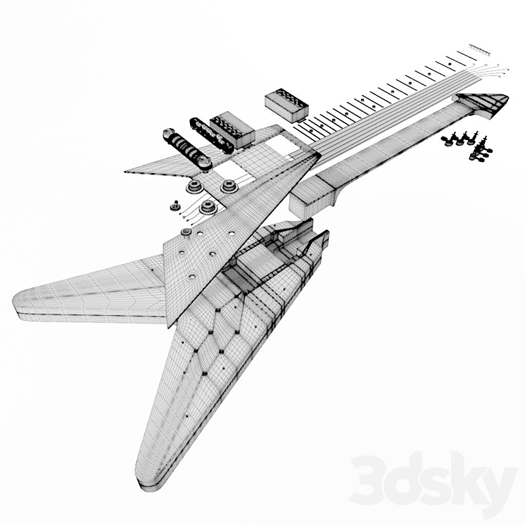 Flying-V - Musical instrument - 3D model