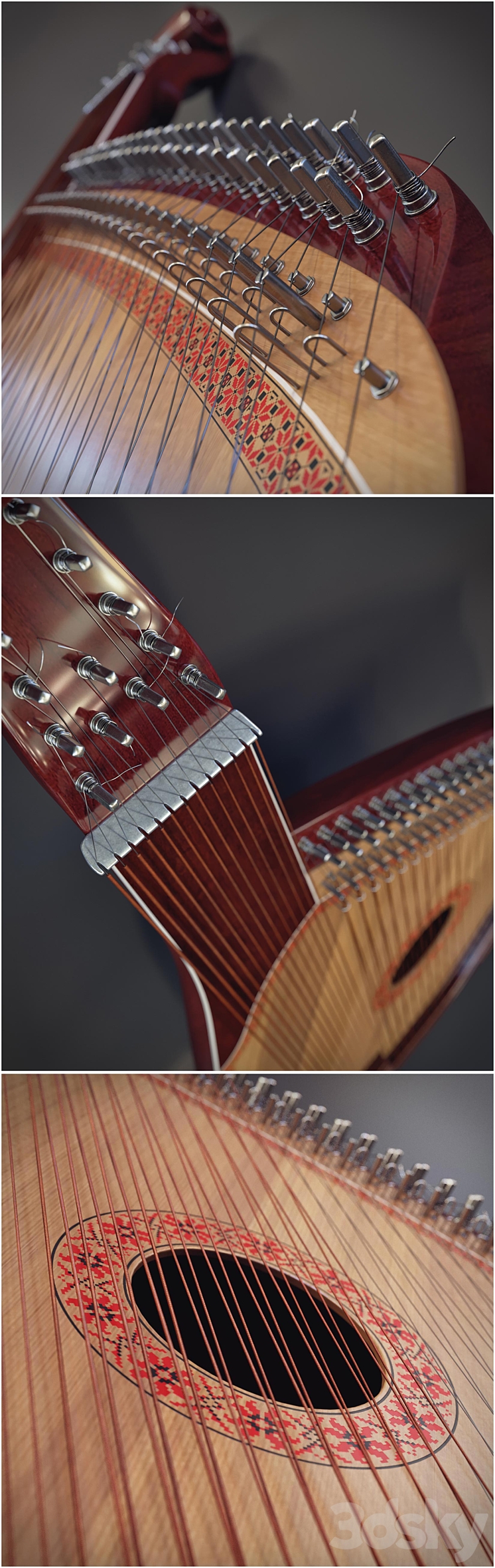 Pandora - Musical instrument - 3D model