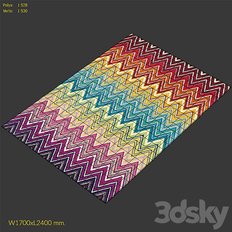 Rug Missoni Home Liuwa Rug - Carpets - 3D model