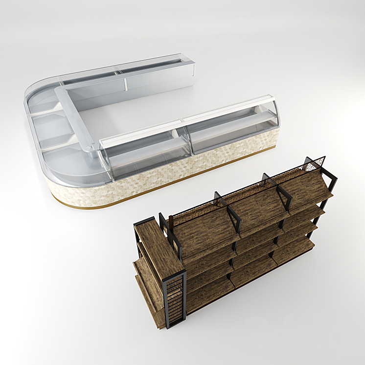 showcases - Shop - 3D model