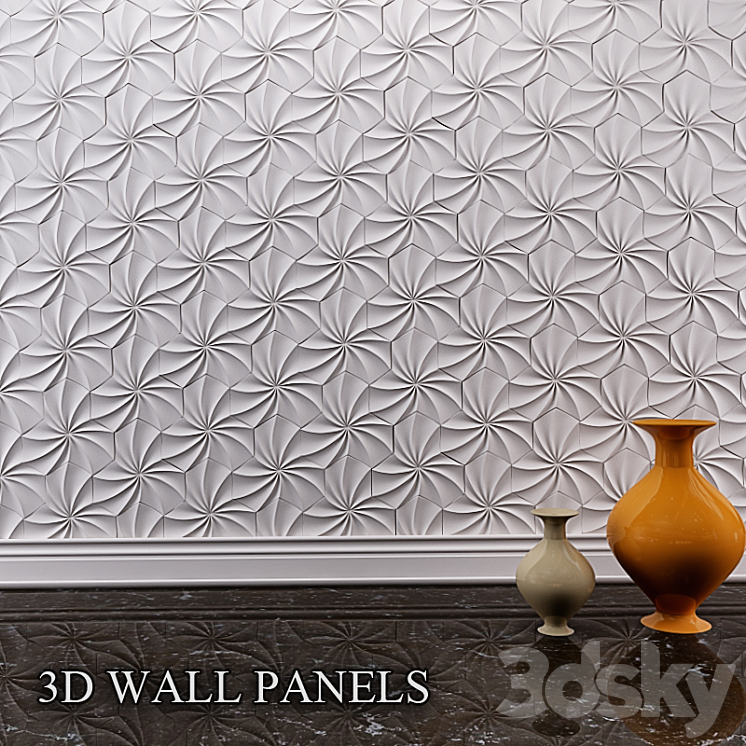 3d wall panels - 3D panel - 3D model