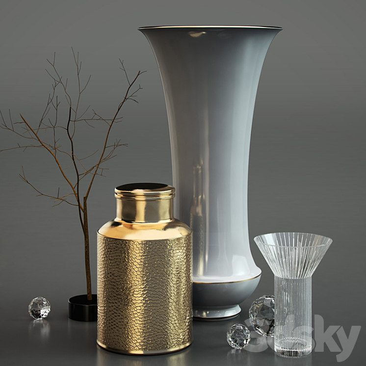 Luxury Deco Vases - Vase - 3D model
